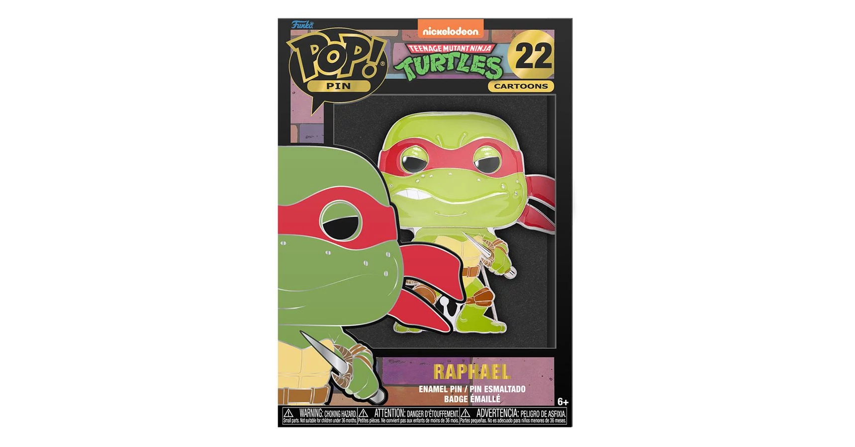 Teenage Mutant Ninja Turtles POP! Enamel Pin Raphael 10 cm Fém kitűző