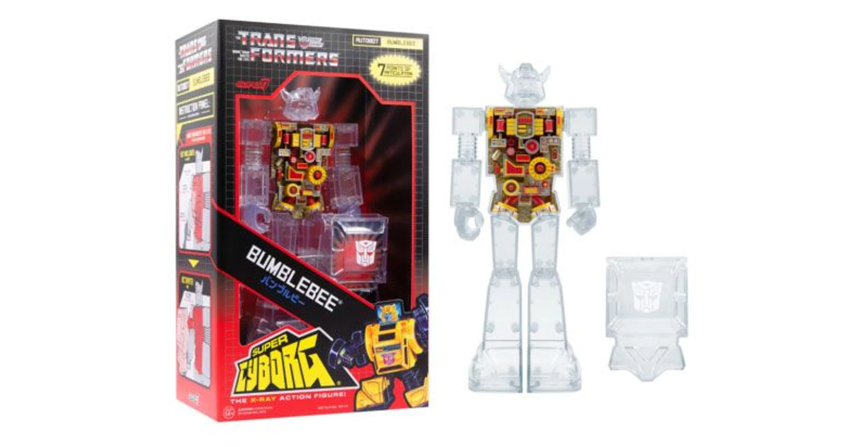 Transformers Super Cyborg Figura Bumblebee (Clear) 28 cm